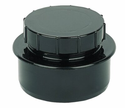Floplast Black 110mm Screwed Access Cap for Soil & Vent Pipe SP292B ...