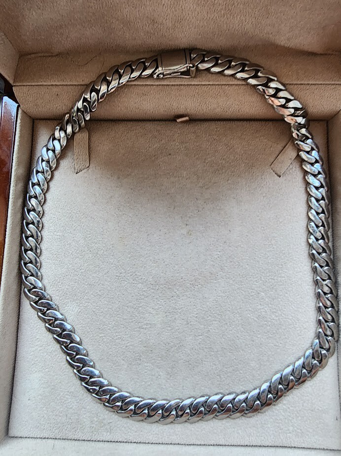 RARE VERY HEAVY SOLID PLATINUM CUBAN LINK NECKLACE 23" 319.6GR | eBay
