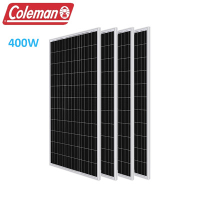 COLEMAN 400W 4 X 100W 4X100 Watt Monocrystalline Solar Panel 12V Home ...