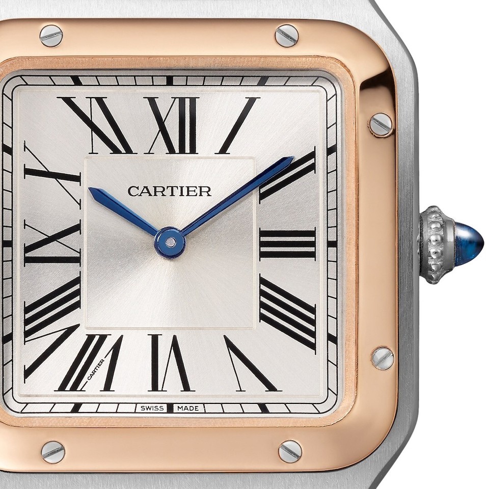 New Cartier Santos-Dumont Rose Gold & Steel Watch Small W2SA0012 | eBay