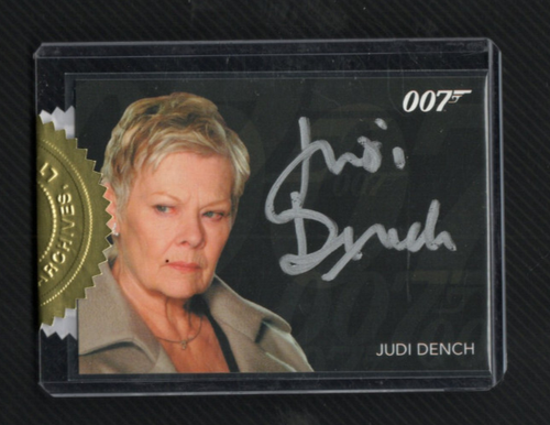 James Bond Classics 2016 Auto Autograph Card Judi Dench as M - 6 Case ...