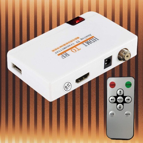 HDMI RF Modulator Coax Converter VHF Demodulator HD Digital Video Input ...