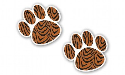Tiger Paw Prints Cute Car Vinyl Sticker - SELECT SIZE | eBay