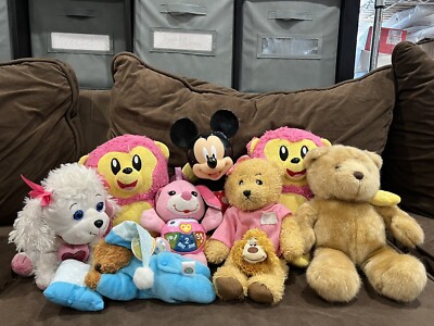 Mixed Toddler Toy Lot, Stuffed Animals, Bears, Monkeys, Mickey Mouse ...