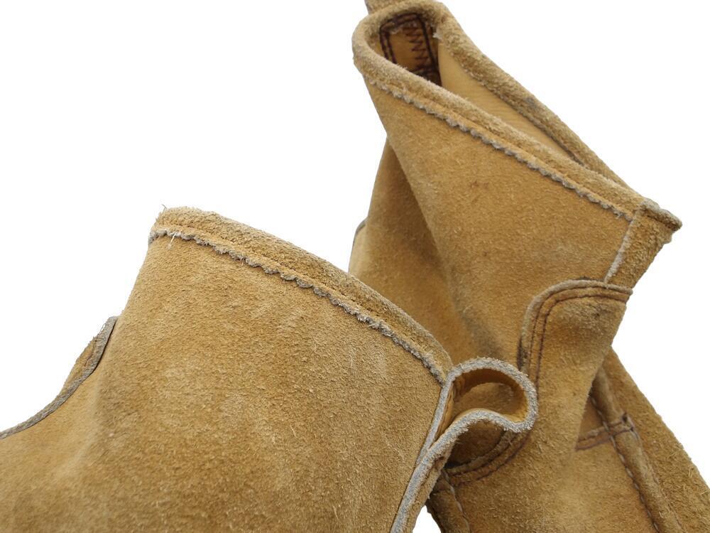 RUSSELL MOCCASIN Suede Leather Beige Knockabout Boots Size RUSSELL MOCCASIN Suede Leather Beige Knockabout Boots Size