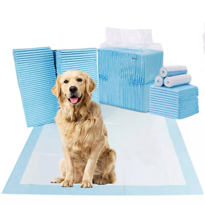 100 Large Puppy Training Trainer Train Pads Toilet Pee Wee Poo Dog Pet ...