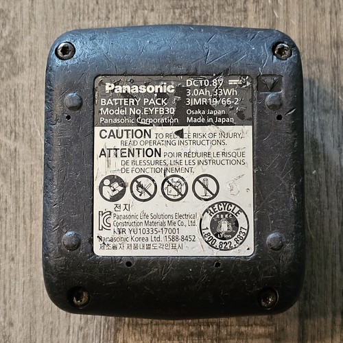 Panasonic EYFB30 Battery 10.8V 3.0Ah 33Wh Li-ion Genuine OEM Very Used ...