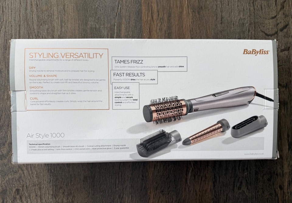 BaByliss Air Style 1000 Advanced Power Styling Hot Air Multi Hair ...