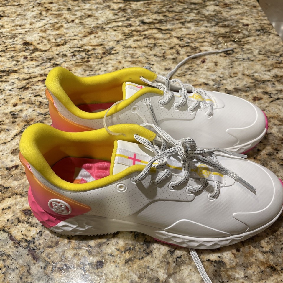 G/FORE Womens MG4+ Multi Color Golf Shoes - Snow/Knockout Pink/Size 7.5 ...