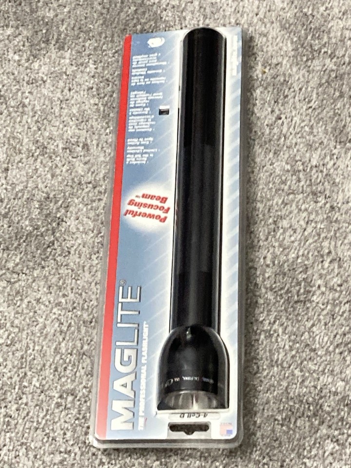 New In Package MAGLITE S4D016 4-Cell D Flashlight Black Powerful ...