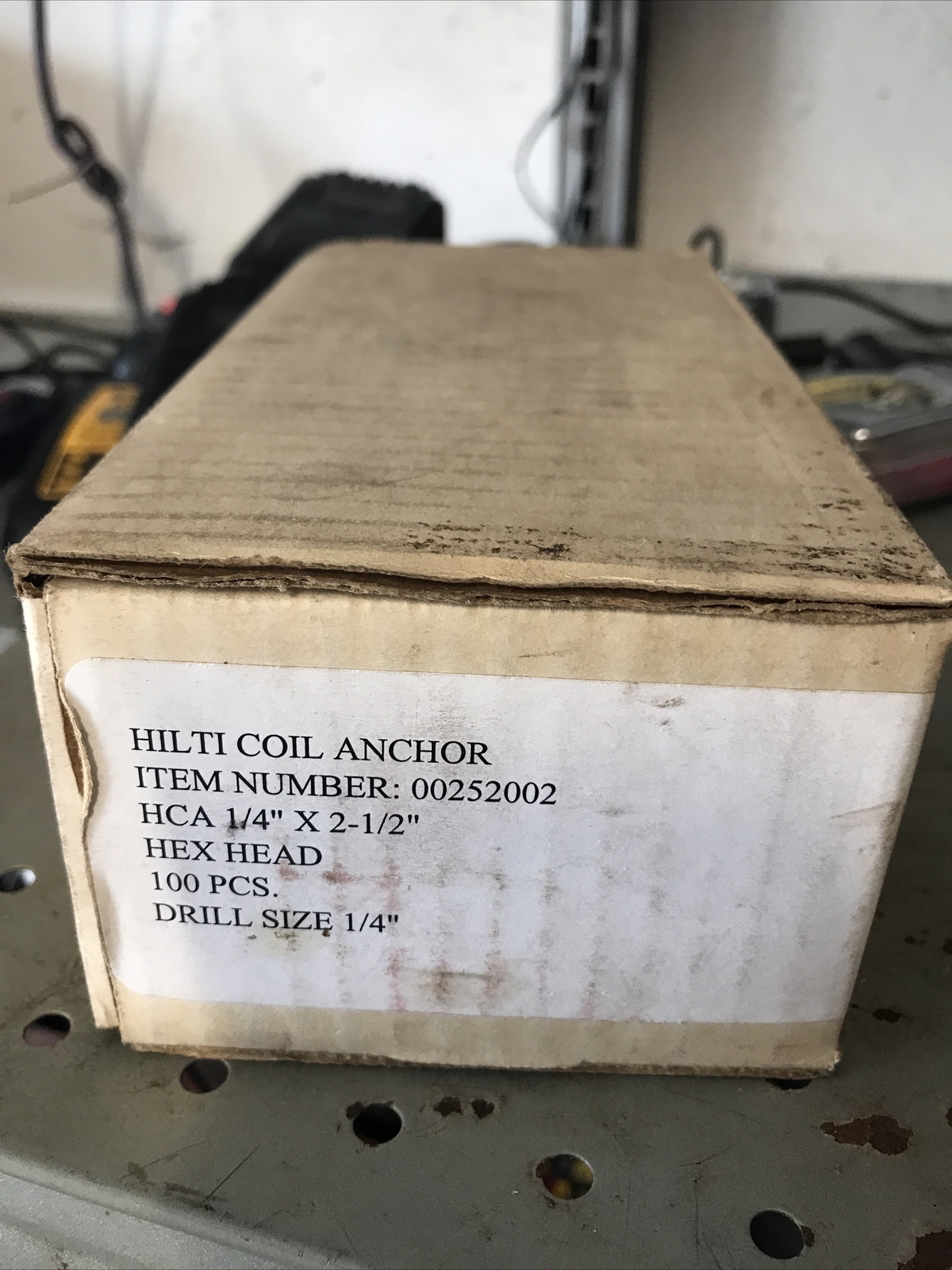 Hilti Coil Anchor 00252002 HCA 1/4” x 2-1/2" box Of 72 NOT 100! | eBay