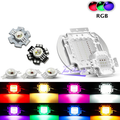 RGB High Power LED bulbs Red Green Blue 3W-100W Lighting Beads DIY Lamp ...