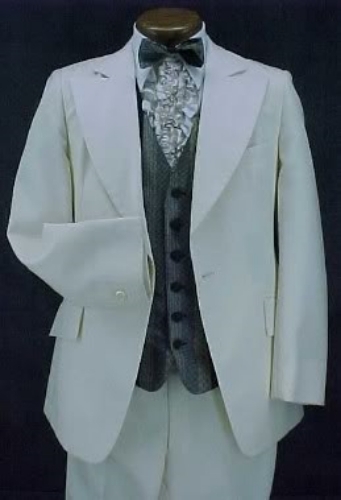 VINTAGE TEXTURED IVORY AFTER SIX 4pc TUXEDO OR RETRO TUX JACKET PROM ...