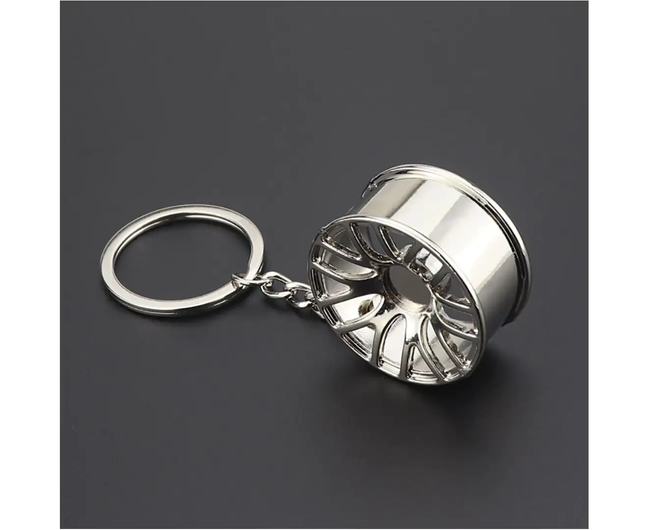 Windyhope Creative Car Wheel Rim Turbo Metal Pendant Keychain Keyring ...