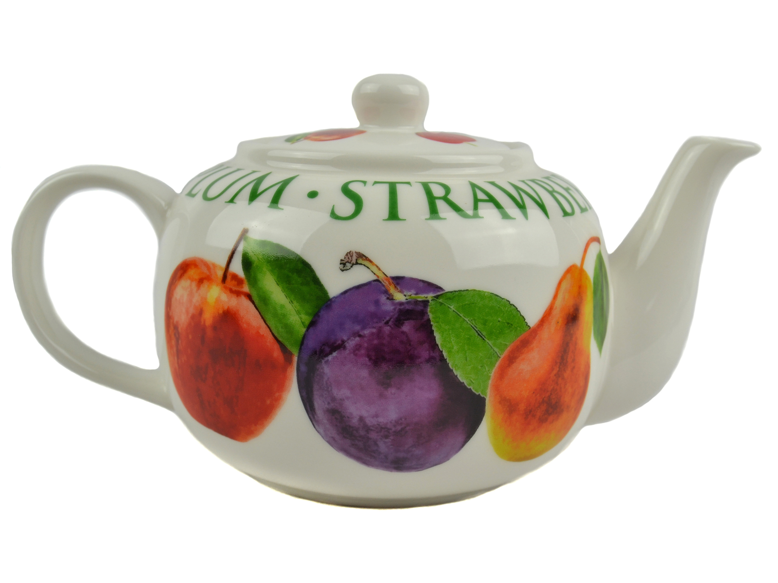 Fine China White Orchard Fruits Teapot by The Leonardo Collection Gift ...