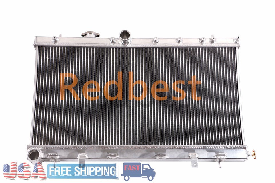 2 Row Alu Radiator For 2002-2007 Subaru Impreza WRX STI RS TS Turbo MT ...