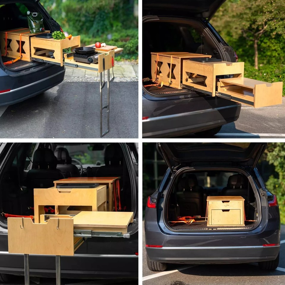 XK Overland Kitchen Box WD711 All-in-One Camping with Washing, Chopping ...