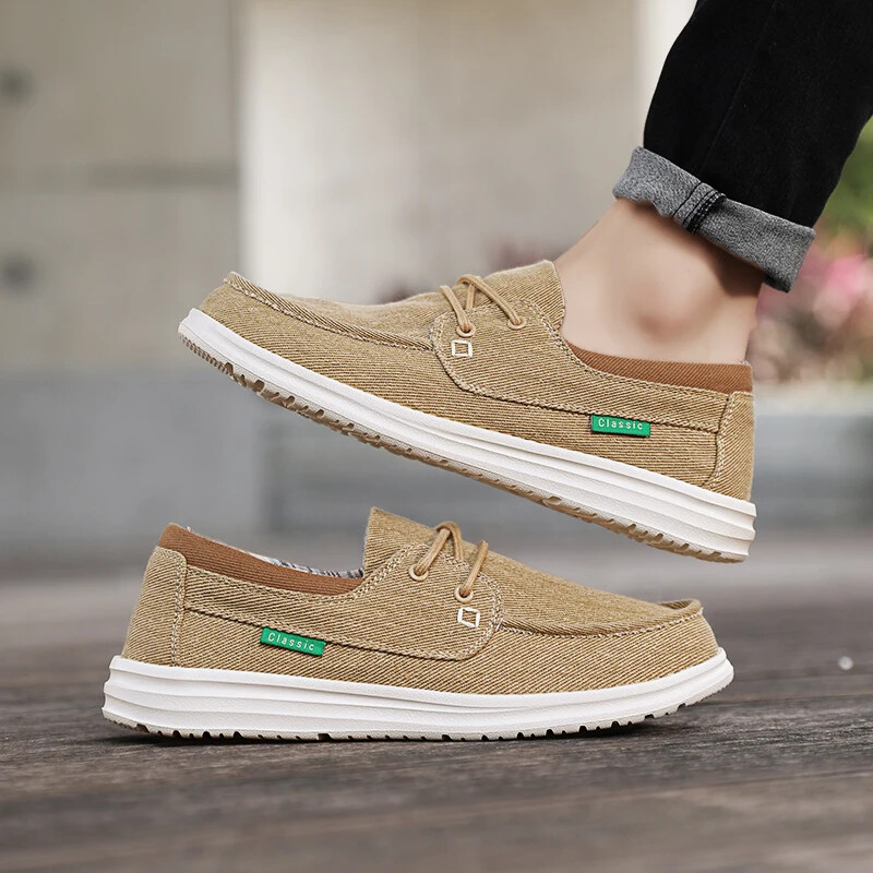 Summer Men's Canvas Shoes Breathable Casual Shoes Loafers Slip on ...