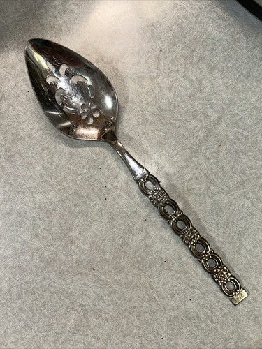 Oneida Deluxe Stainless Steel Appliqué Slotted Serving Spoon | eBay