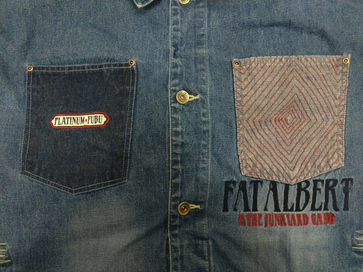 Vtg Men FUBU Platinum Fat Albert and the Junk Yard Gang Vtg Men FUBU Platinum Fat Albert and the Junk Yard Gang