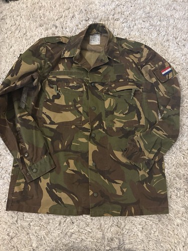 Vintage Dutch Army Jacket Mens XL Camouflage Field Coat Netherlands ...