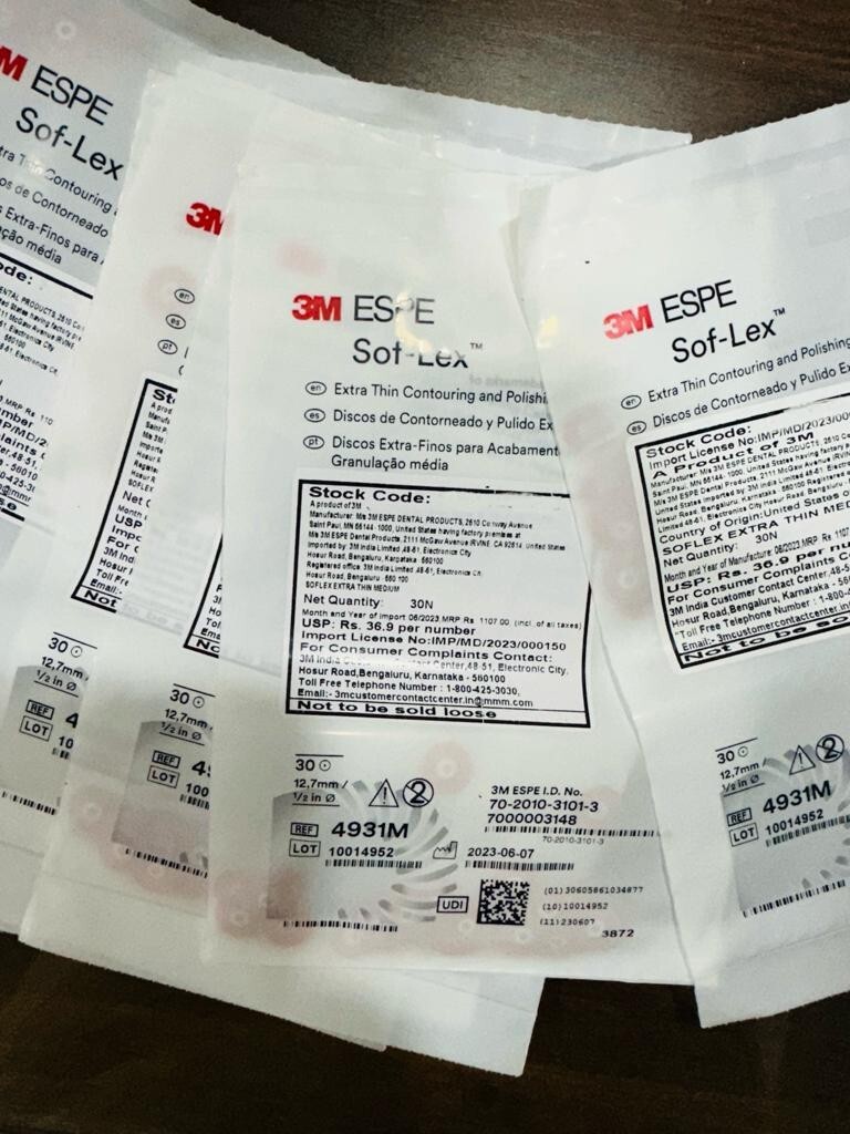 3M Sof-Lex soflex Discs Pack of 30 Orange Series 2382SF 1/2" 12.7 MM ...