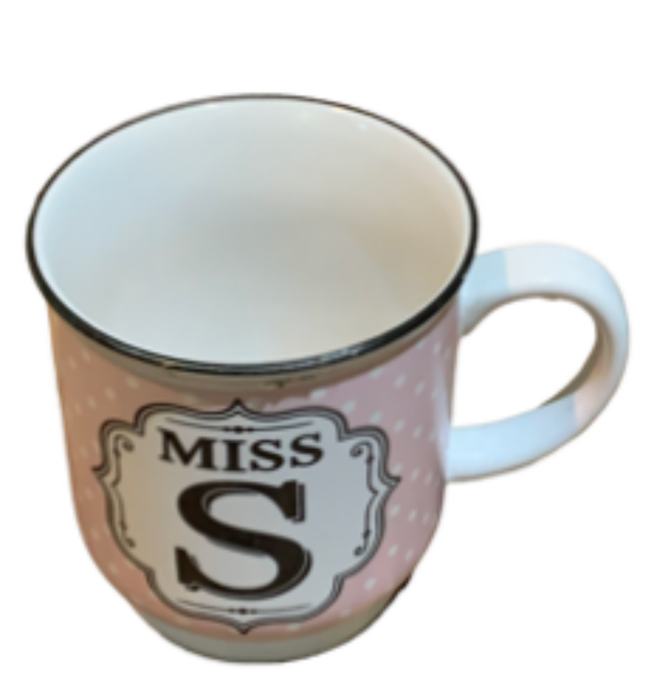 Alphabet Mug Mr / Mrs / Miss Men's Women's Gift Mug Birthday ...