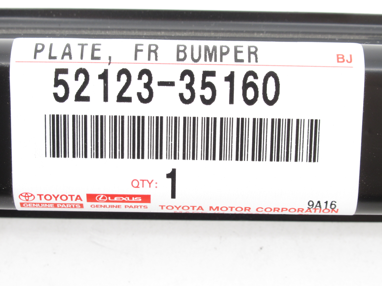 Genuine OEM Toyota 52123-35160 Front Bumper Reinforcement Plate 2006-09 ...