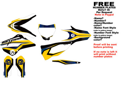 DFR TC125 FC350 FC450 GRAPHICS “DELISH” BLACK 2015 FC 350 FC 450 ...