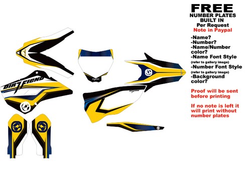 DFR TC125 FC350 FC450 GRAPHICS “DELISH” BLACK 2015 FC 350 FC 450 ...