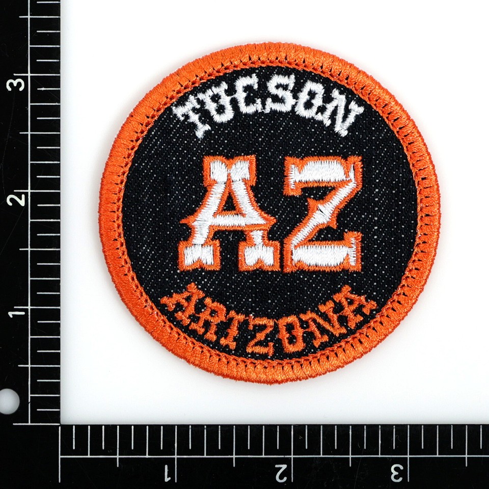 Tucson Arizona Embroidered Patch Black/Orange Iron-On Sew-On Hat ...