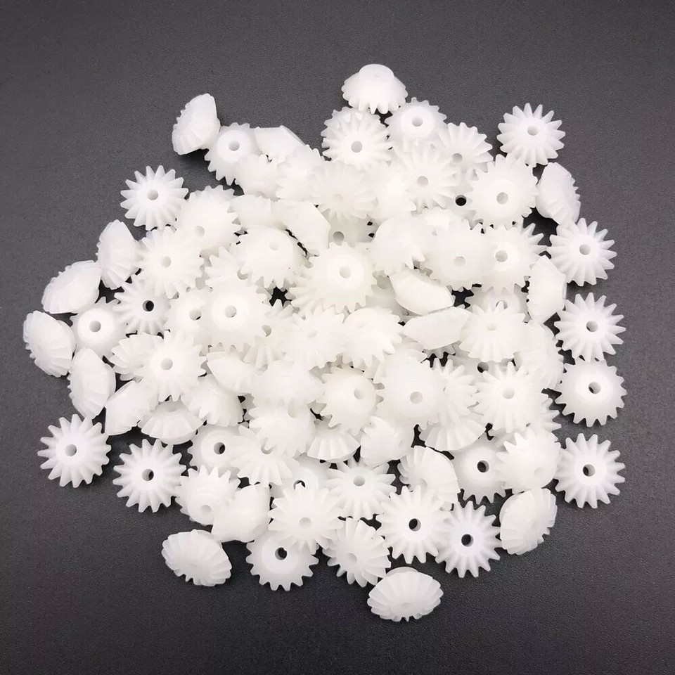 16 Teeth Plastic Bevel Gear Helical Right Angle Gears for 2mm Shaft DIY ...