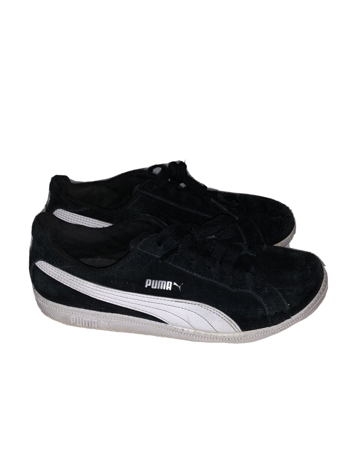 Puma Smash Suede Sneakers Youth Size 6.5 Trashed Black | eBay