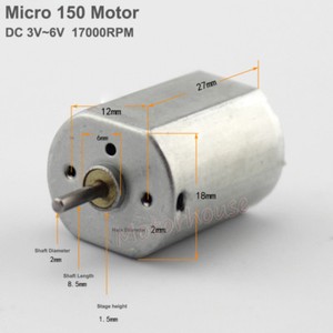 DC 3V 5V 6V 17000RPM Highspeed 21mm Mini 150 Motor Selber Machen Hobby ...