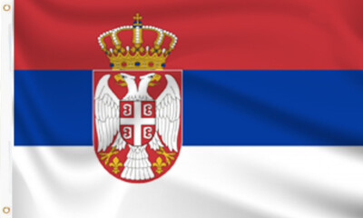 Serbia Flag 3ftX2ft Football Polyester (90x60cm) Fast despatch | eBay UK