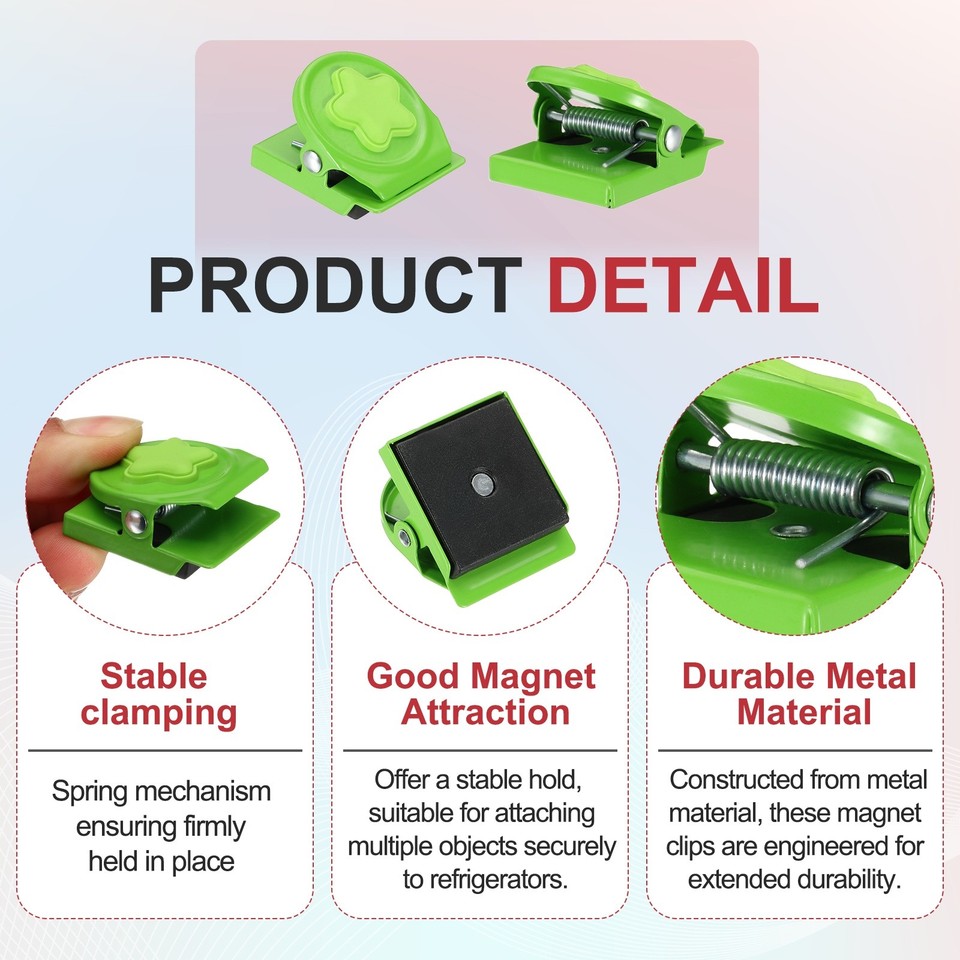 6Pcs Star Fridge Magnets Clips, Green | eBay UK