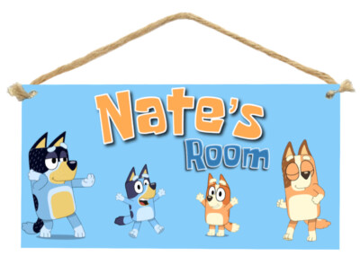 BLUEY Bedroom Wooden plaque Sign Bar,GARAGE,Shed, Kitchen Home Decor ...