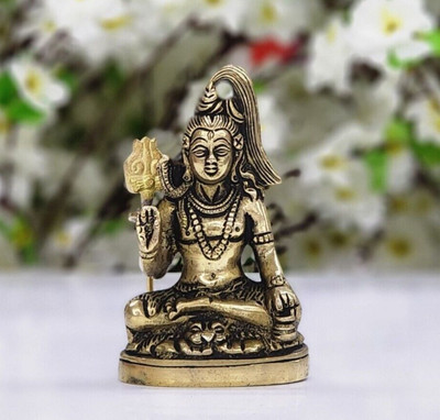 Shiva Statue Brass Hindu God Idol Small Shiv Figurine Mahadev Sculpture ...