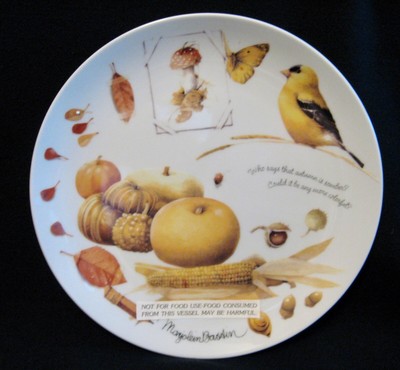 Marjolein Bastin Autumn Splendor Plate 1995 Hallmark American Goldfinch ...