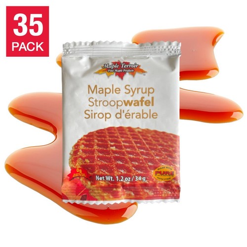 Maple Terroir Dutch-style Stroopwafel Bulk Pack, 34 g waffles, 35-pack ...