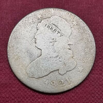 1821 Capped Bust Quarter 25c Circulated #43248 | eBay