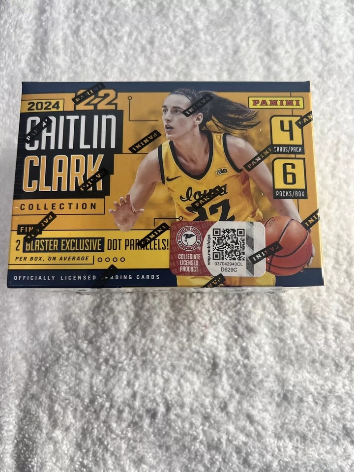 2024 PANINI CAITLIN CLARK COLLECTION BLASTER BOX HY-VEE EXCLUSIVE DOT ...