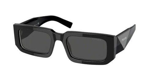 PRADA PR 06YS 09Q5S0 Men's Rectangular Sunglasses Black for sale online ...