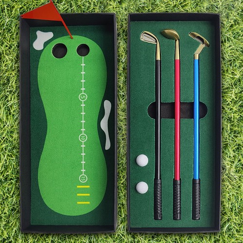 Golf Pen Set Desk Games Golf Ball Club Pen Game Tabletop Sports ...