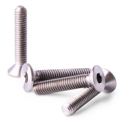 M3x15 Titanium Screws Flat Head 4 pieces 6AL4V Aerospace Grade - M3x15 ...