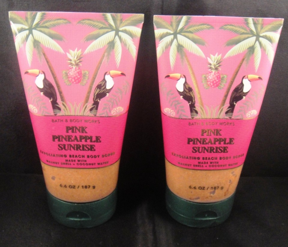 5 Bath & Body Works PINK PINEAPPLE SUNRISE Exfoliating BEACH Body SCRUB ...