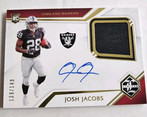 2019 Limited Josh Jacobs RPA /149 Auto Jersey Raiders Packers | eBay
