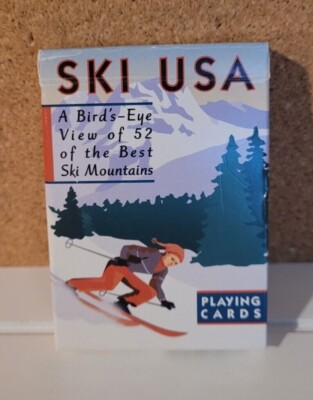Playing Cards SKI USA A Bird’s Eye View 52 Ski Mountains 2003 Inkstone ...