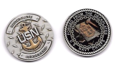 NAVY CHIEFS FORGED FROM THE DECKPLATE LEADER LEADERSHIP CHALLENGE COIN ...