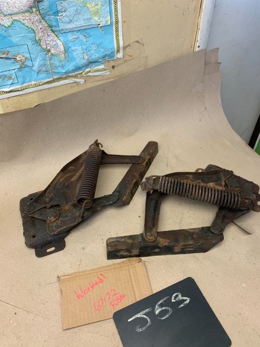67 68 69 70 71 72 FORD TRUCK BUMPSIDE HOOD HINGE HINGES SET PAIR ...